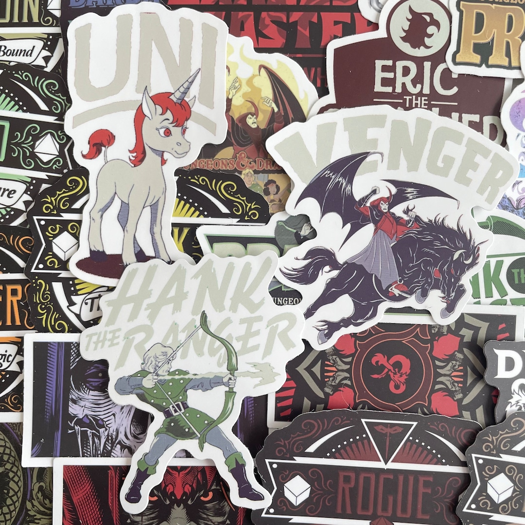 50pcs Dnd Classes Stickers Vinyl Decal Dungeons and Dragons Sticker ...
