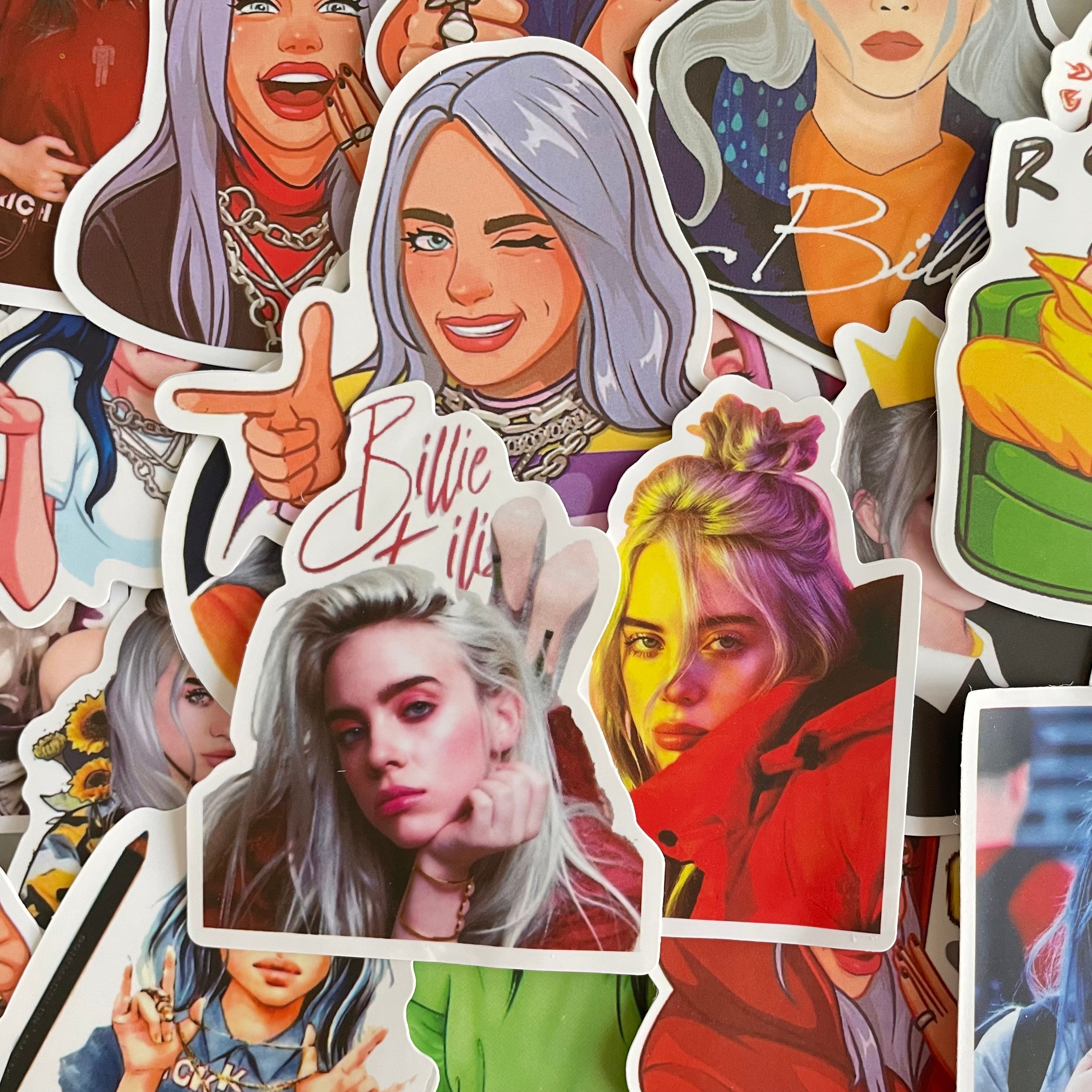 50pcs Billie Eilish Stickers Vinyl Decal Pop Singer Billie - Etsy