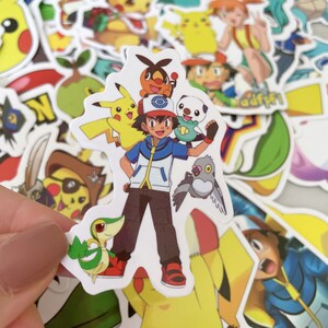 50pcs Cute Pokemon Stickers Vinyl Decal Pokemon Sticker Pack, Glossy ...