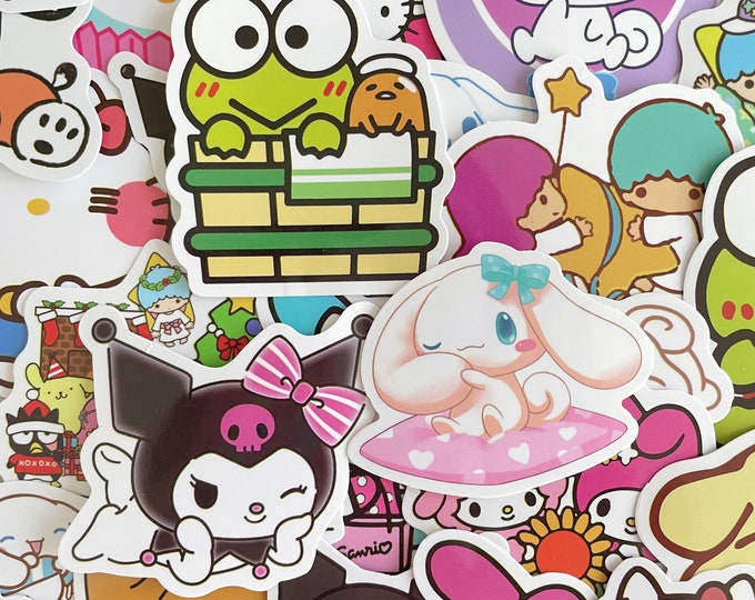 50pcs Cute Sanrio Stickers Vinyl Decal Kawaii Hello Kitty Kuromi ...