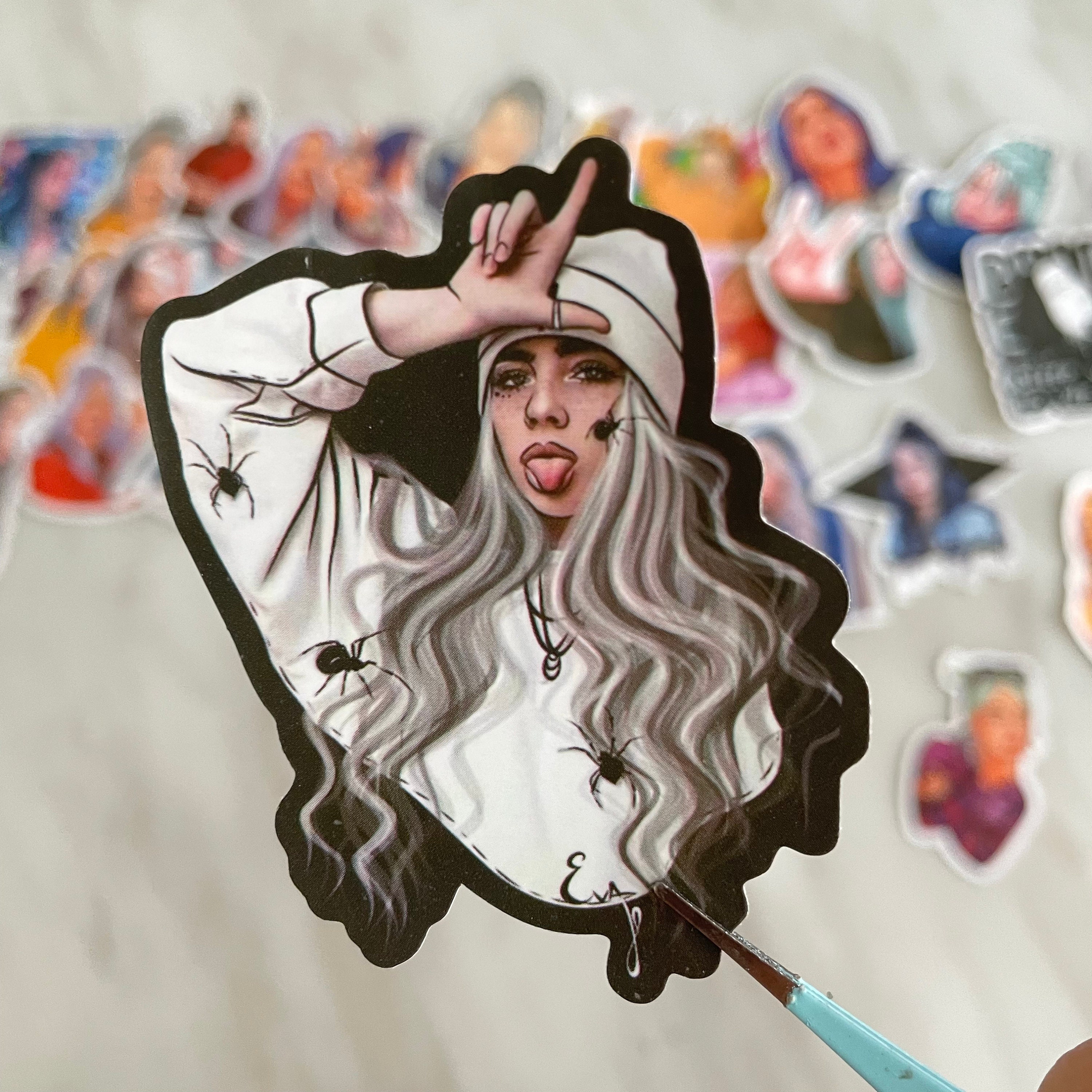 50pcs Billie Eilish Stickers Vinyl Decal Pop Singer Billie - Etsy