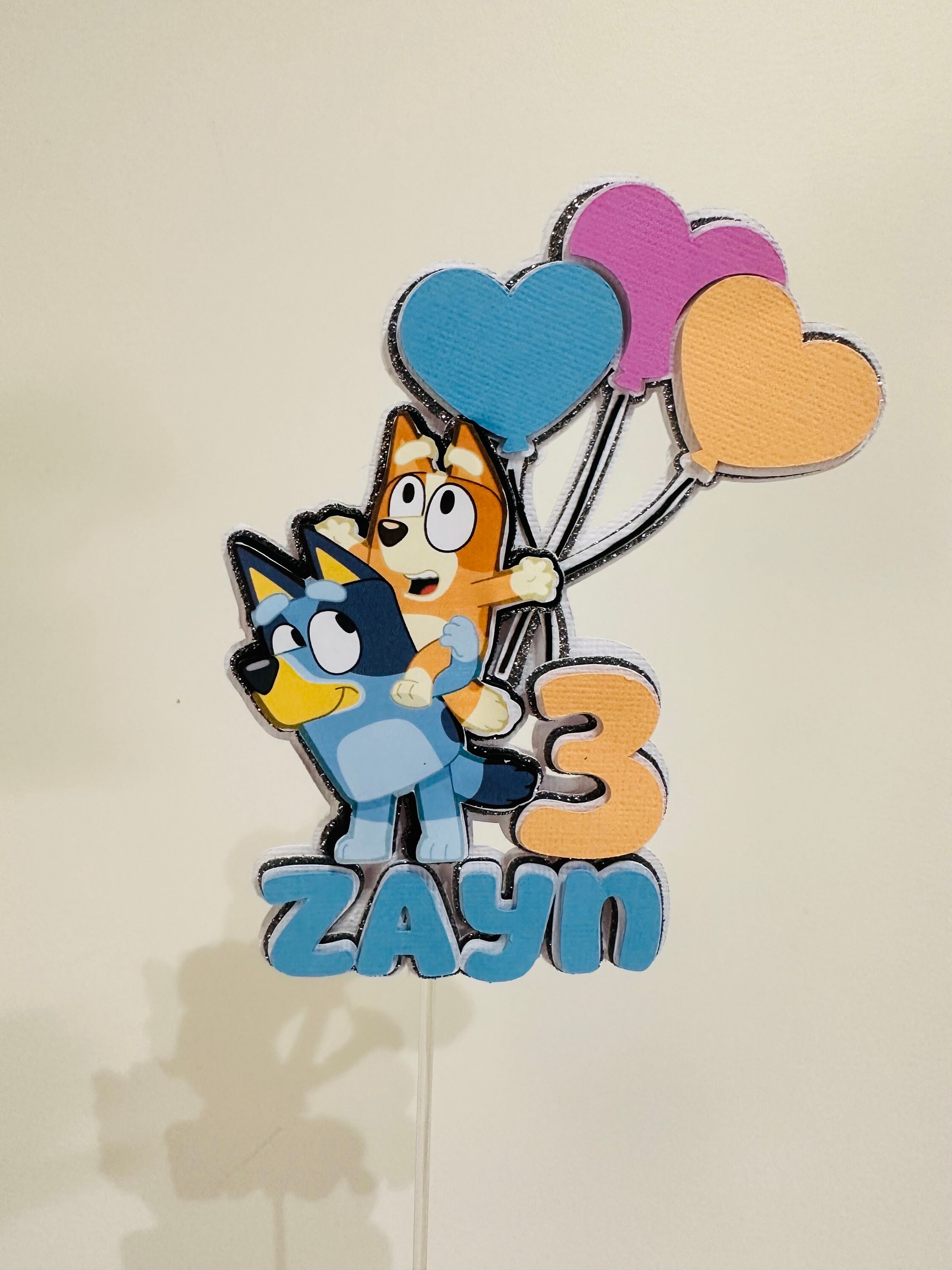 Bluey Cake Topper, Bluey, Bluey and Bingo, Kids Birthday Cake Topper ...