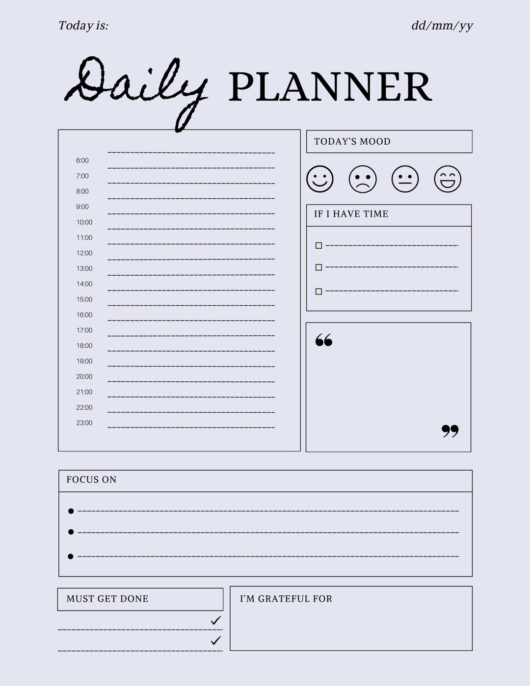 Daily Planner - Etsy