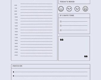 Daily Planner Printable, Digital Planner, Weekly and Monthly Planner ...