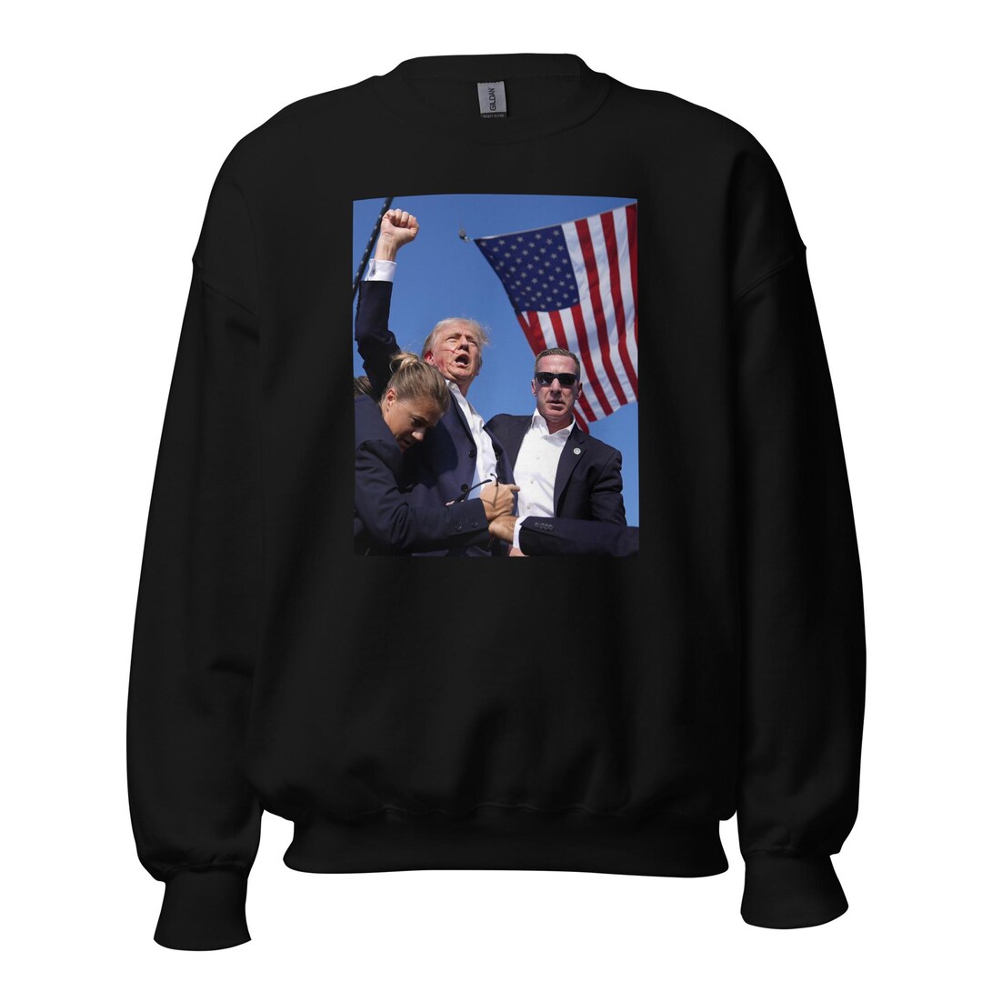 Donald Trump Shooting Attempt fight Sweater Historical USA Patriot Gift ...