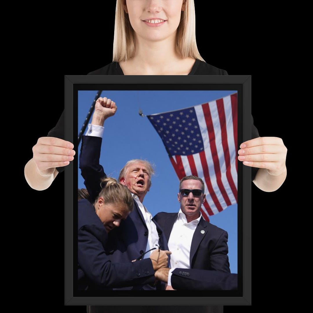Donald Trump Undefeated Framed Poster Photo Historical USA Patriot Gift ...