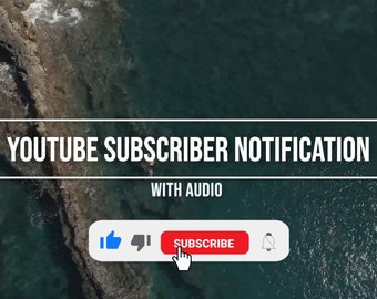 Custom Youtube Subscribe Animation & Overlay, Social Media Lower Third, Digital Download for ...