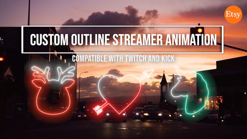 Custom Animated Outline Overlay for Twitch Kick Streaming OBS WEBM ...