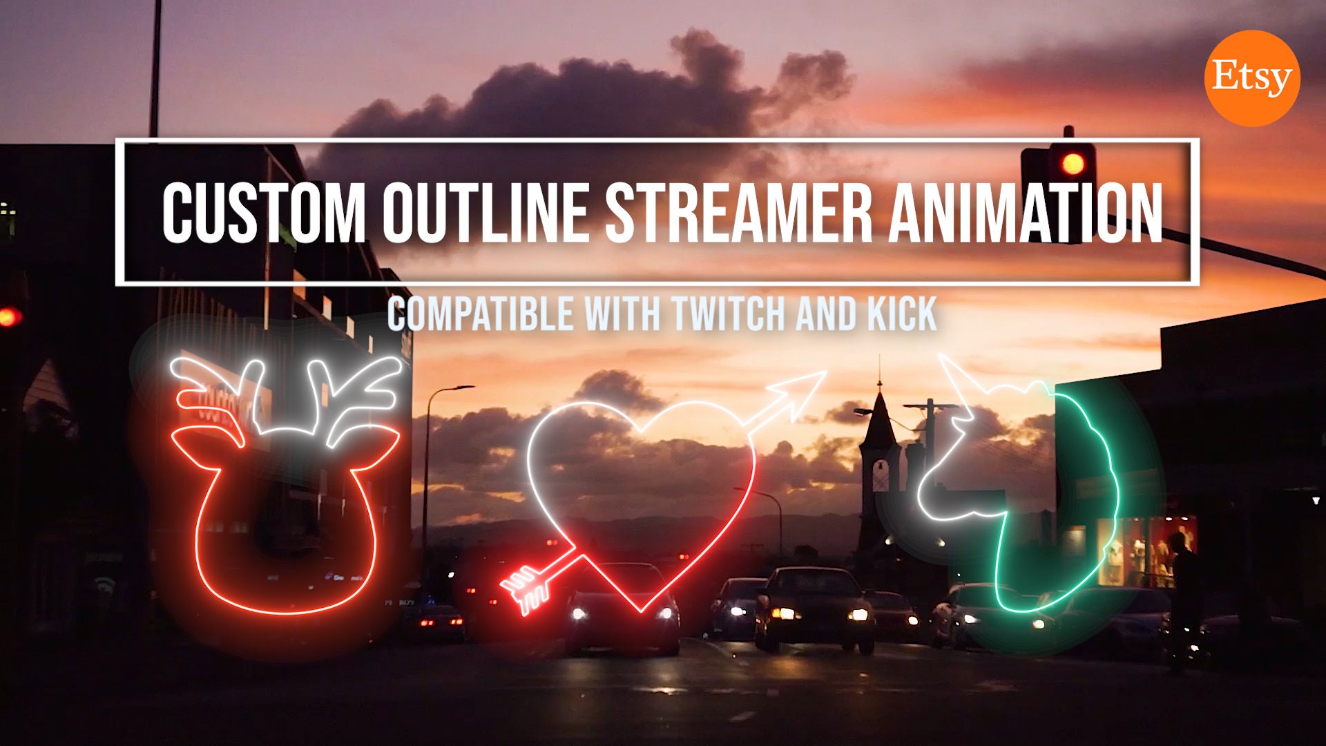 Custom Animated Outline Overlay for Twitch Kick Streaming OBS WEBM ...