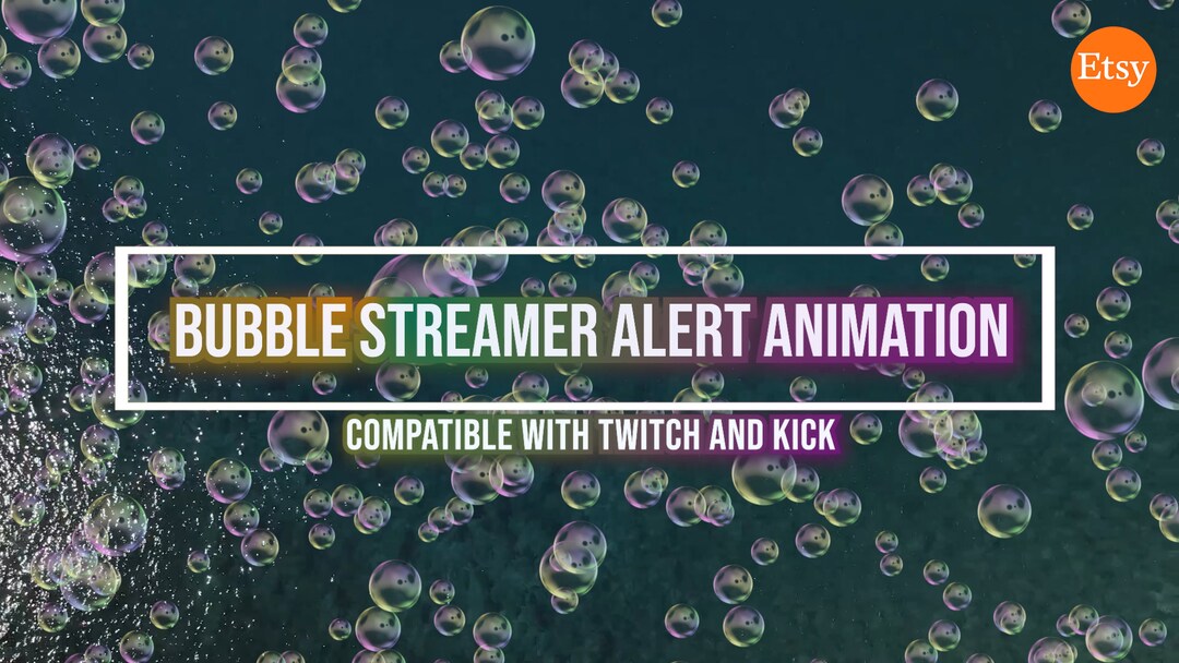 Animated Bubble Alert for Twitch Kick Streaming OBS WEBM Streamlabs ...