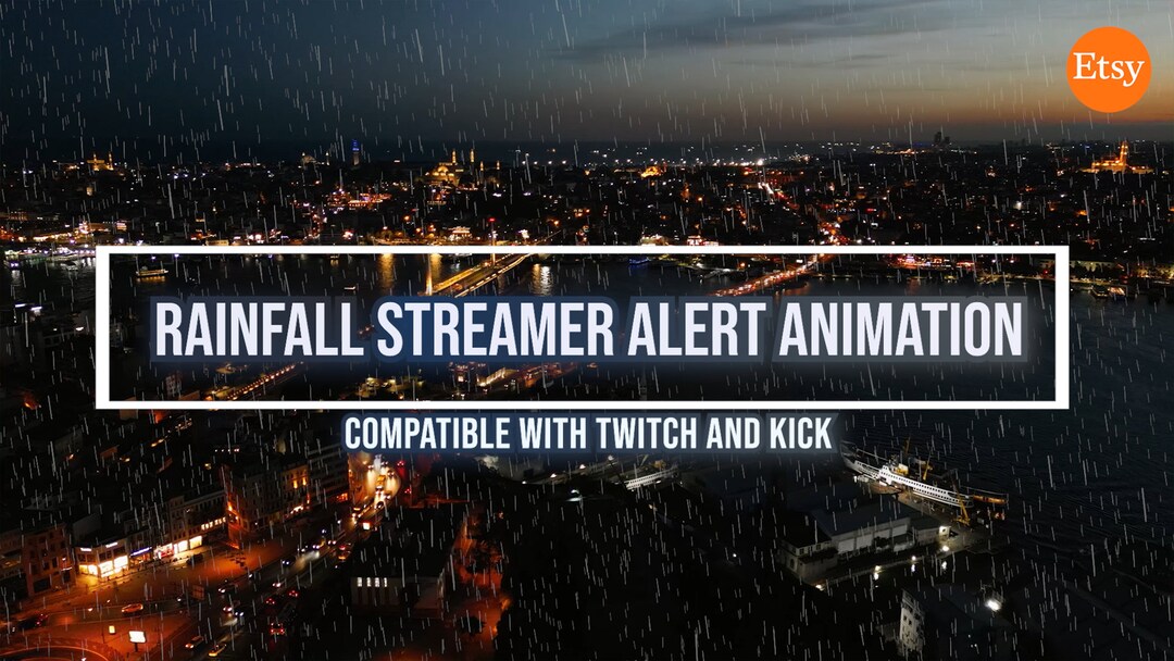 Animated Rainfall Stream Alert: Twitch & Kick Overlay (WEBM Digital ...