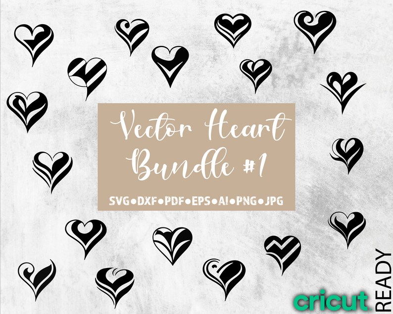Modern Heart Vector Bundle V1 SVG, Hearst Svg, Love Svg, Valentine Days ...