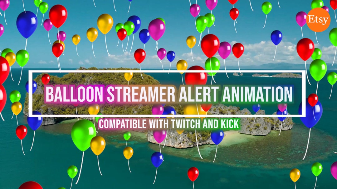 Animated Multicolor Balloon Alert for Twitch Kick Streaming OBS WEBM ...