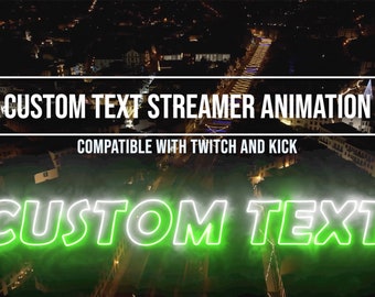 Custom Animated Name Overlay | OBS, Streamlabs, Twitch, Youtube, Tiktok - Etsy