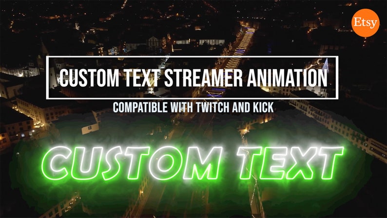 Custom Animated Text Overlay: Twitch & Kick Stream (WEBM Digital ...