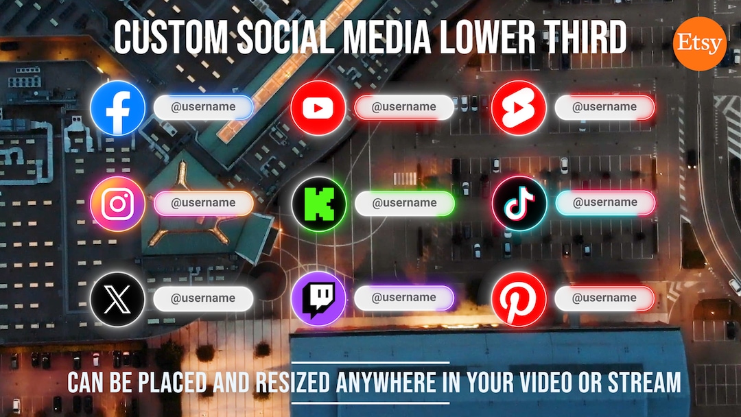 Custom Animated Social Media Notification Lower Third for Youtube ...