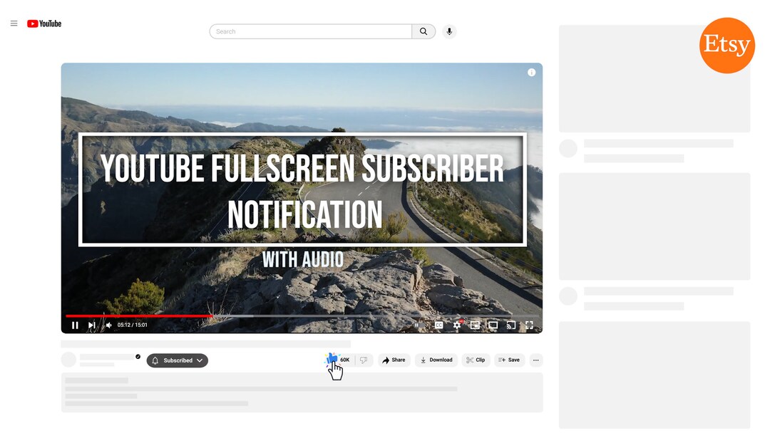 Youtube Fullscreen Animated Social Media Notification With Sound ...