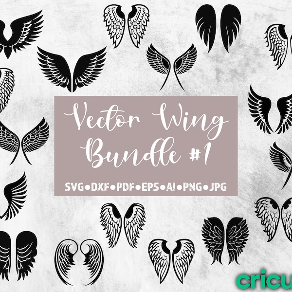 Angel Wing Svg - Etsy