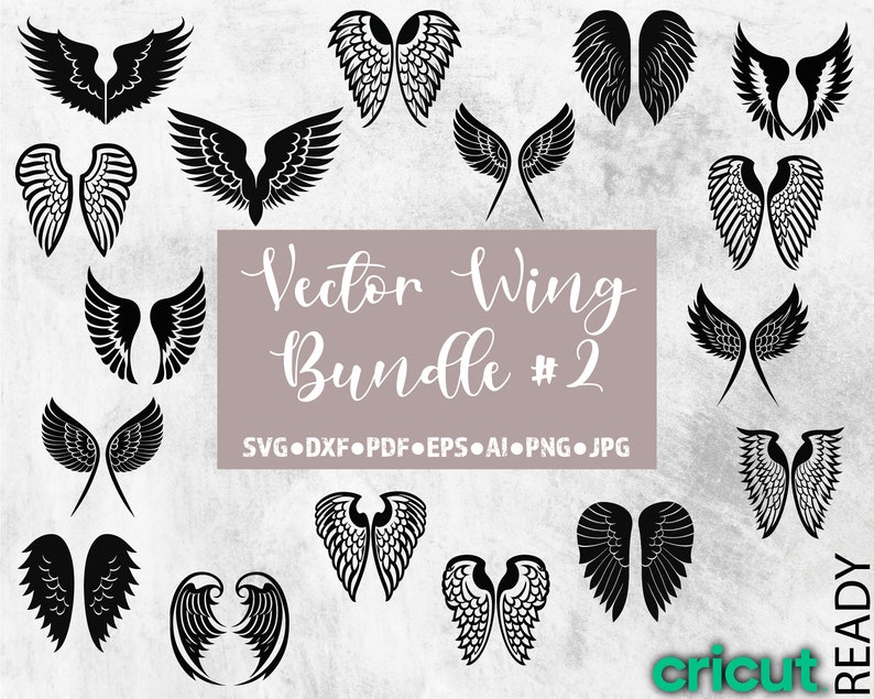 Angel Wing Vector Bundle SVG Angel Wing Celestial Svg Angel - Etsy