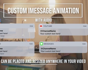 Custom Imessage Notification Animation: Social Media Video Overlay ...