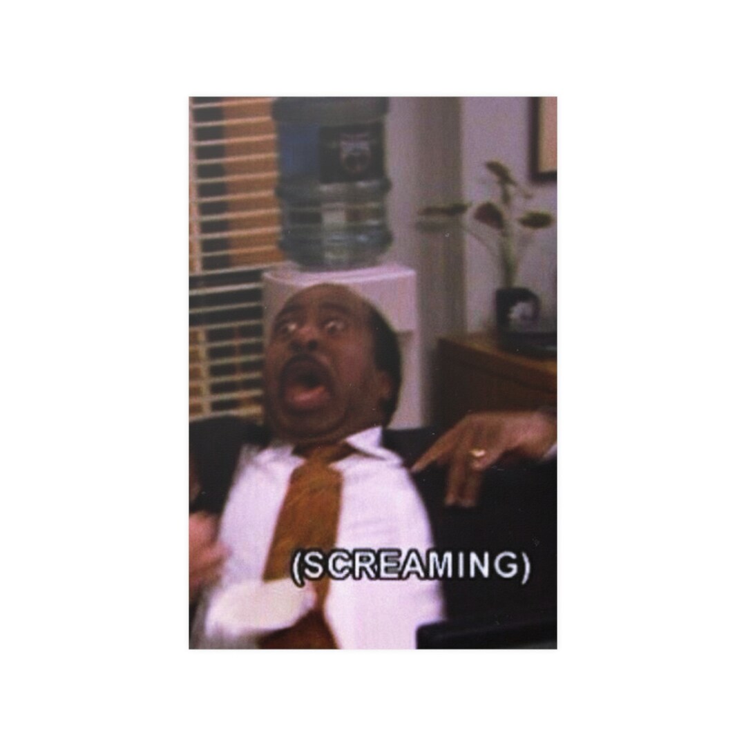 Stanley Hudson Screaming the Office Poster Leslie David Baker - Etsy