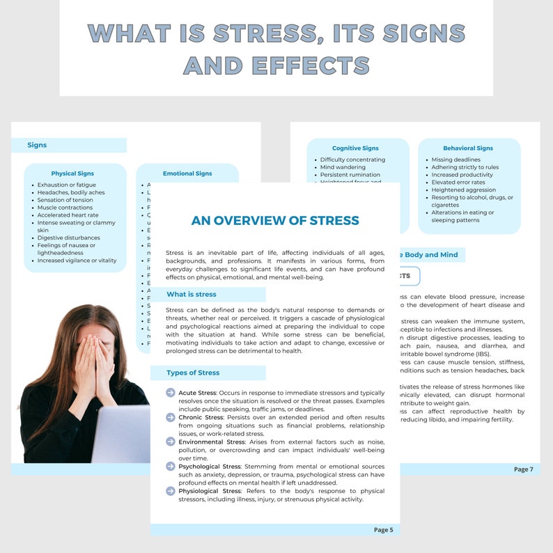 Editable Canva Stress Management Guide Template Health Coach ...
