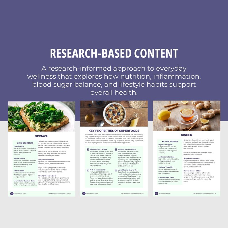 Superfoods Guide | Editable Canva Template, Holistic Nutrition, Health ...