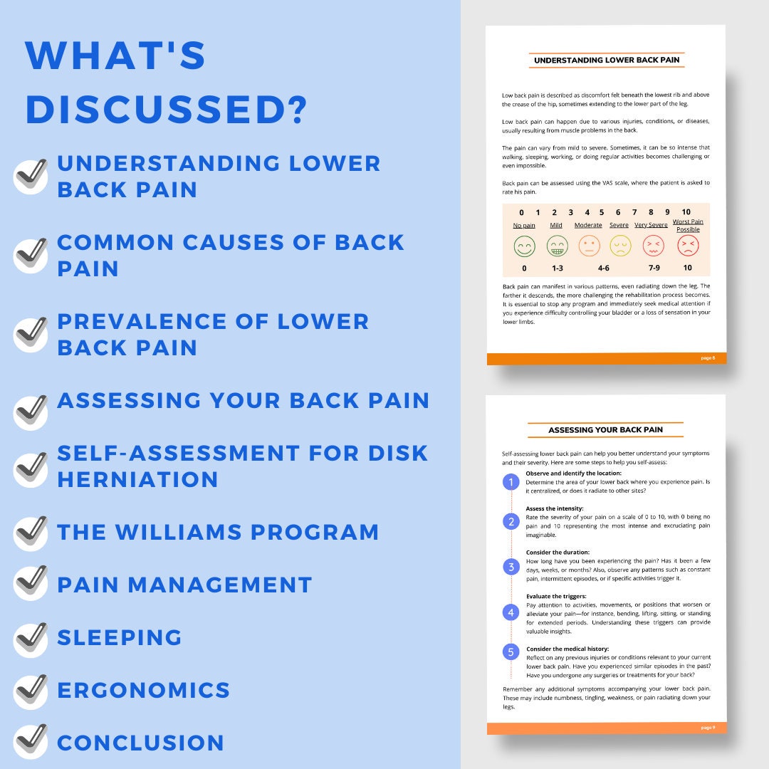 Editable Canva Template the Williams Program Guide Back Pain Relief ...