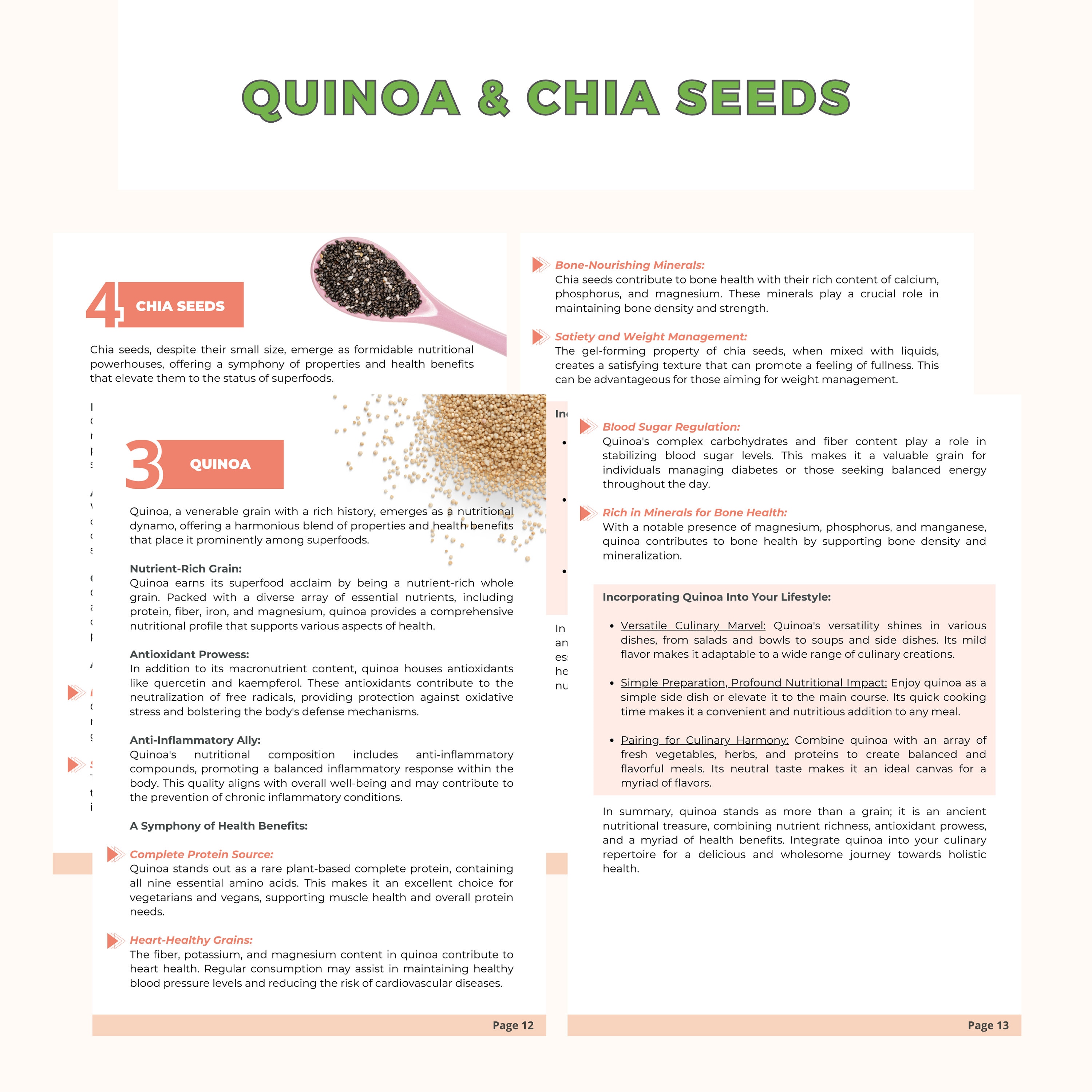 Superfoods Guide Template Editable Canva Design Wellness Holistic ...