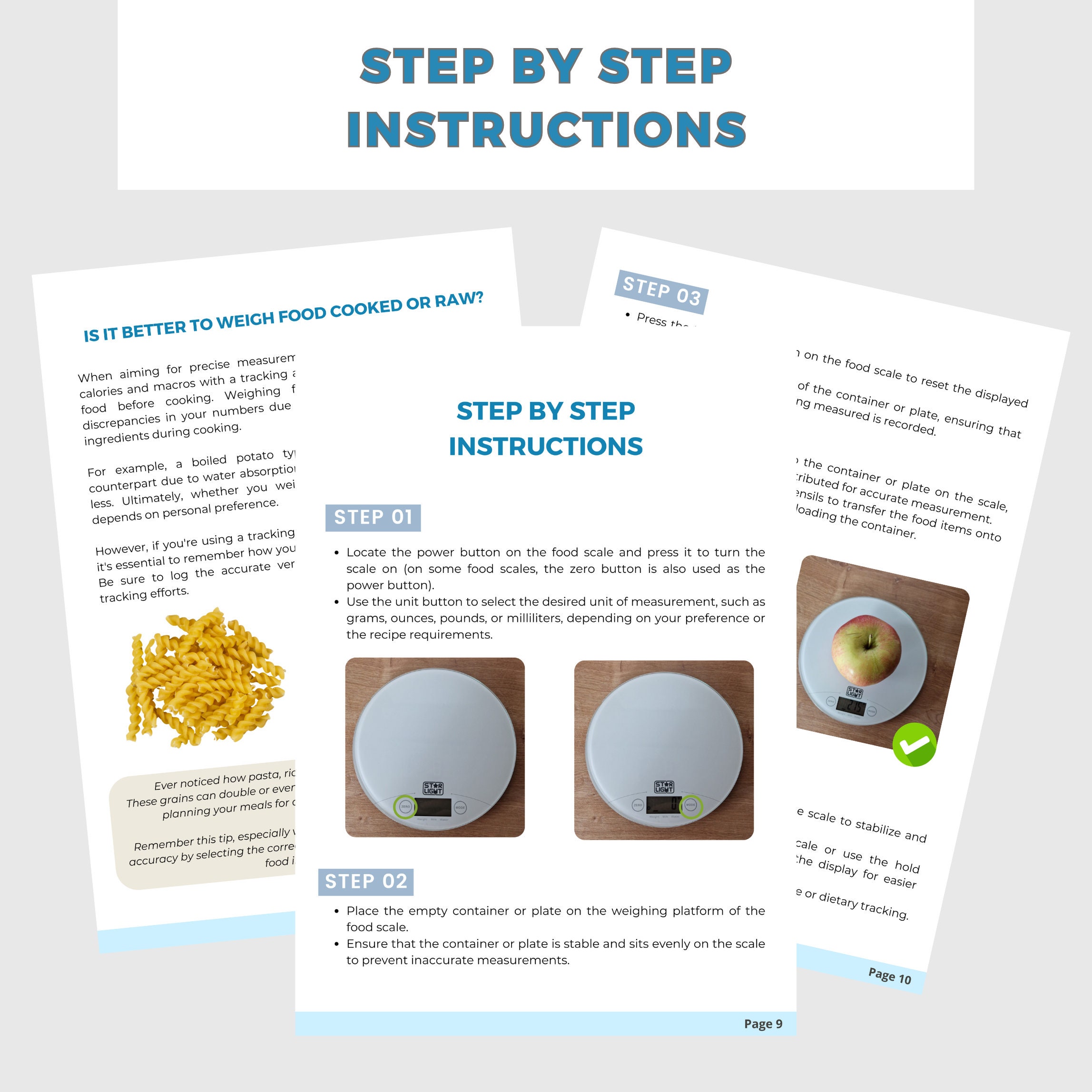 Editable Canva Food Scale Guide Template Food Weighing Portion Control ...