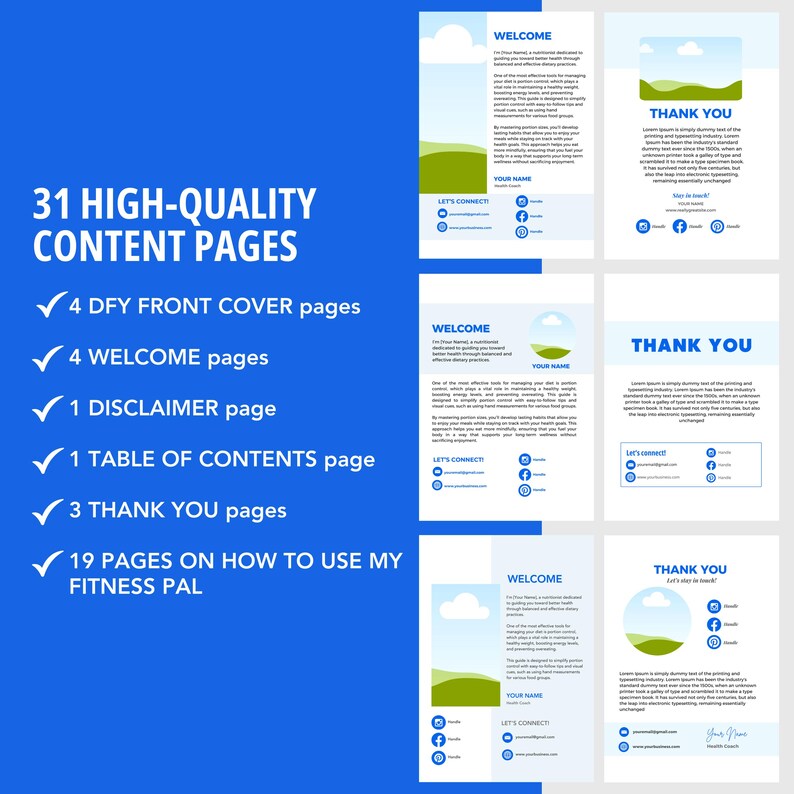 Myfitnesspal Guide 2025 – Nutrition & Calorie Tracking Canva Template ...