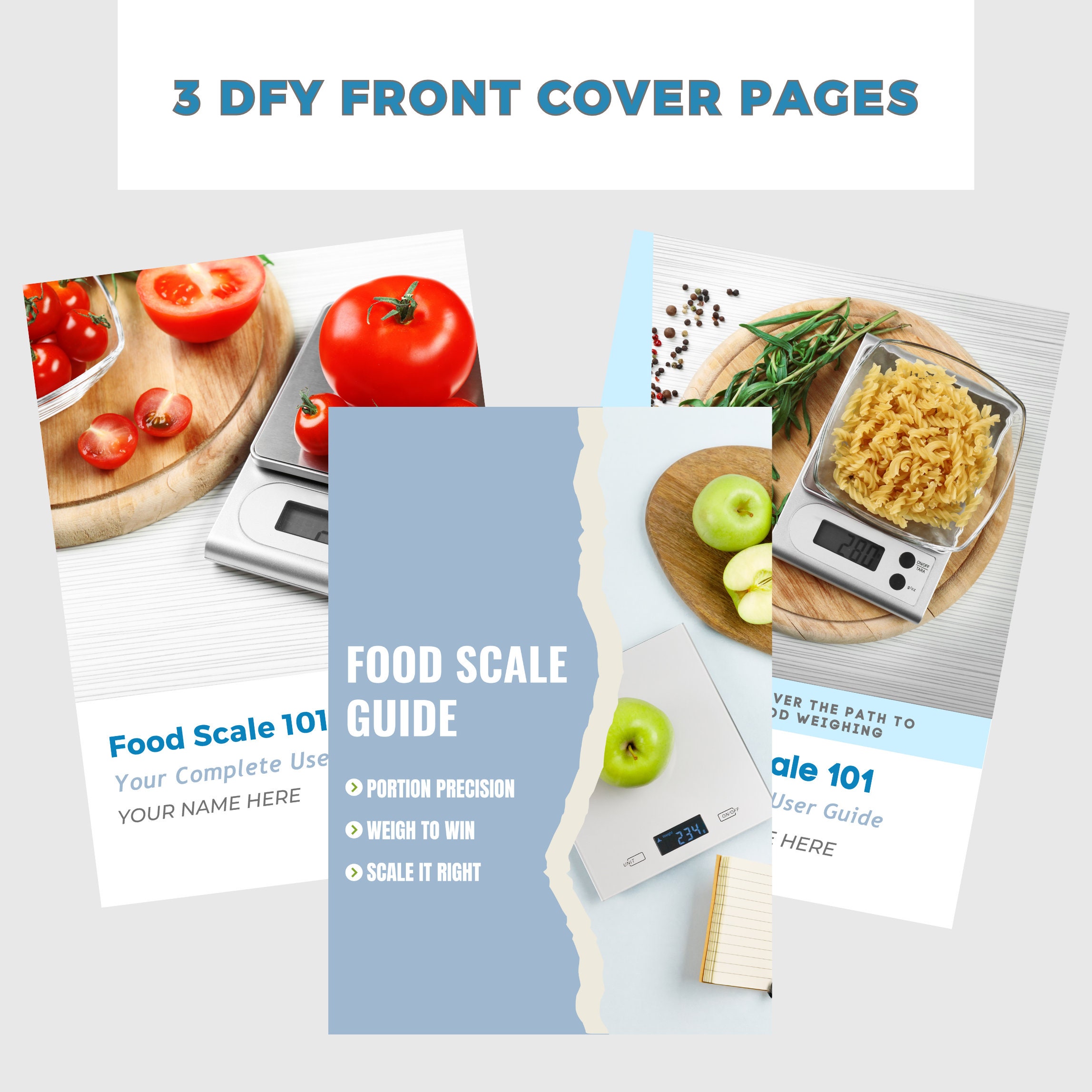 Editable Canva Food Scale Guide Template Food Weighing Portion Control ...