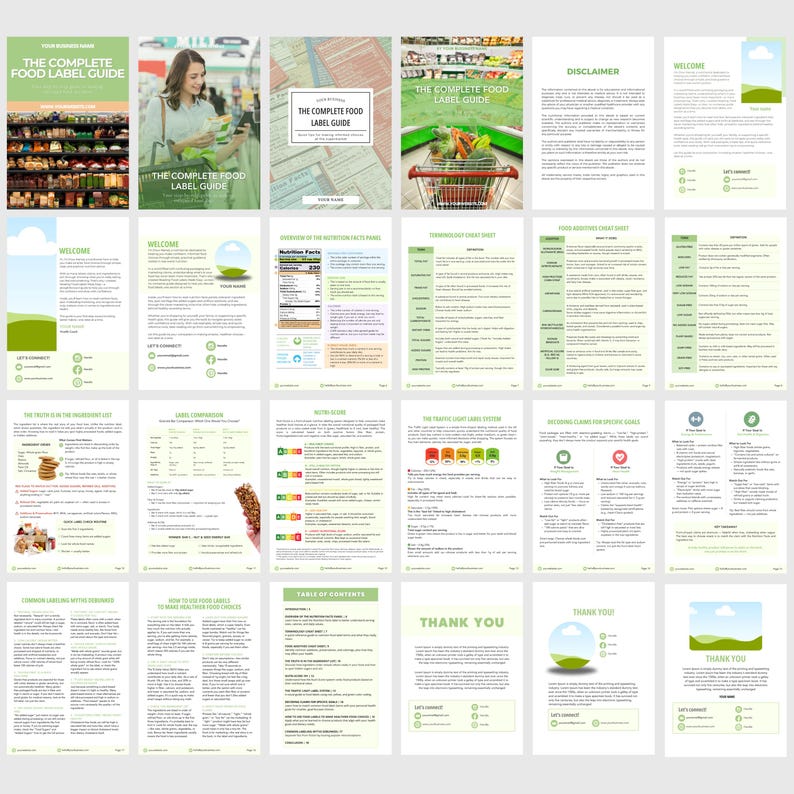 Food Label Guide: Editable Canva Template for Nutritionists and Health ...