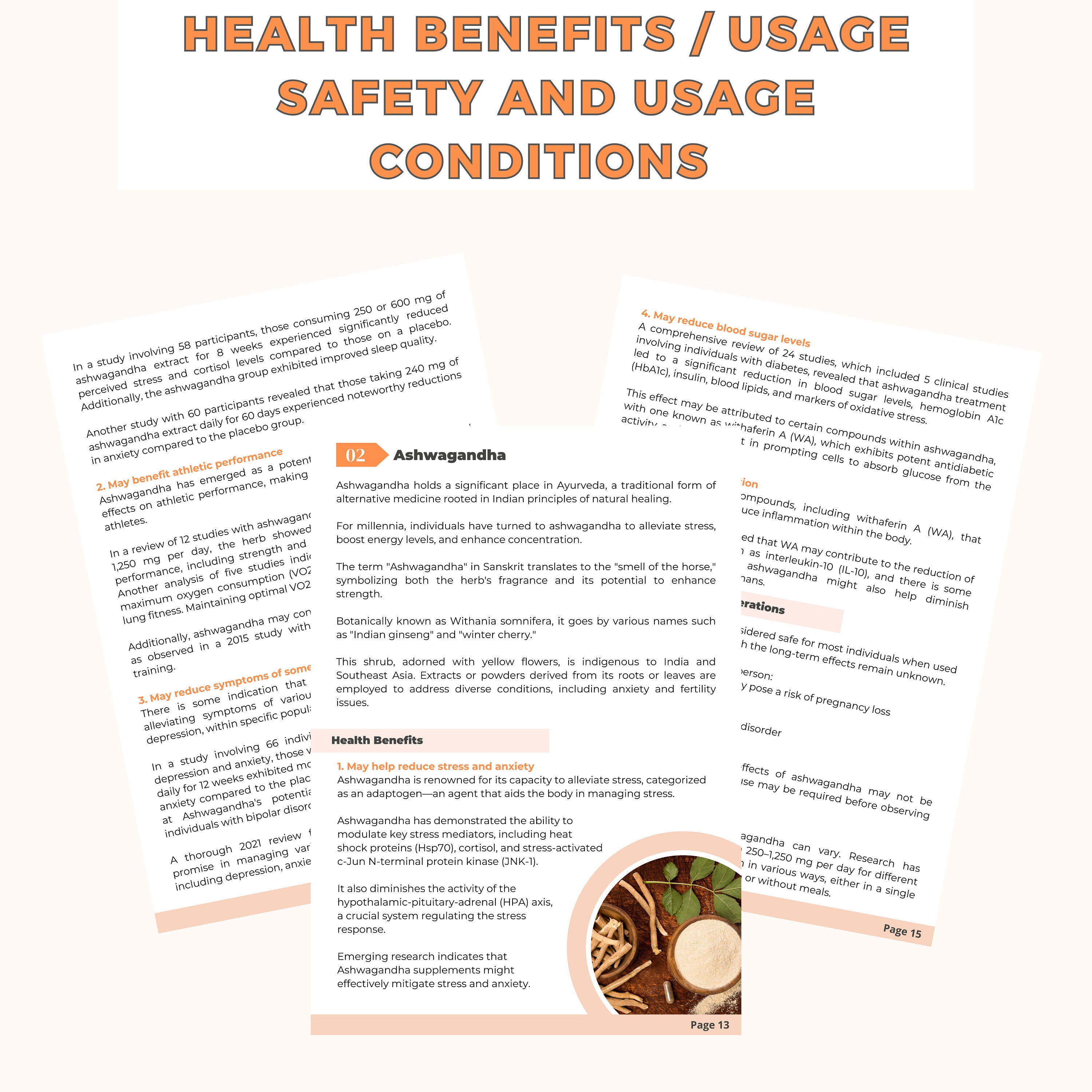 Adaptogens Guide Template Editable Canva Design Herbal Wellness ...