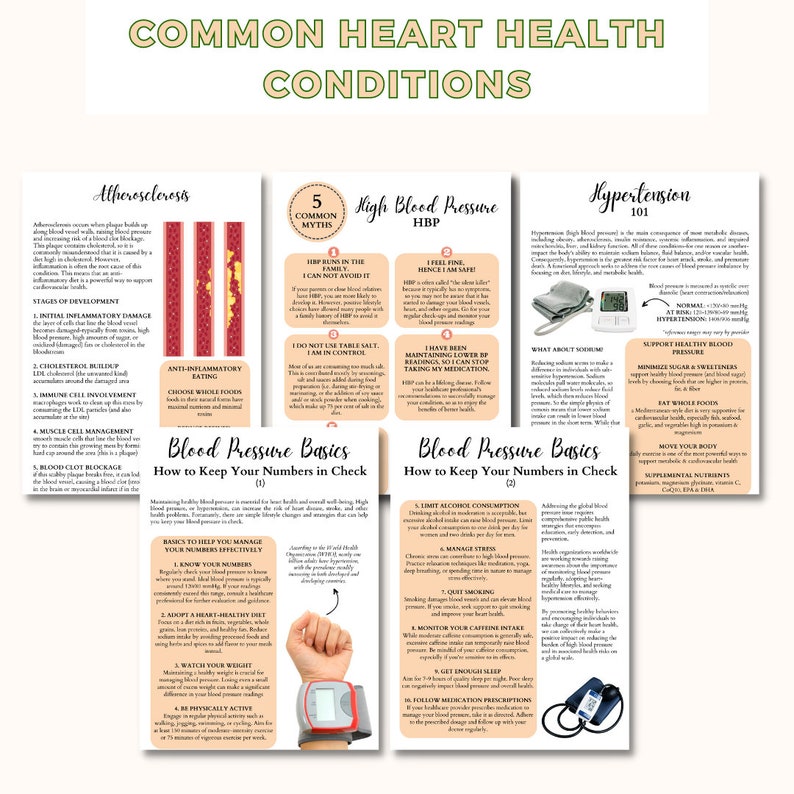 Editable Canva Handouts Template Heart Health Nutrition High Blood ...
