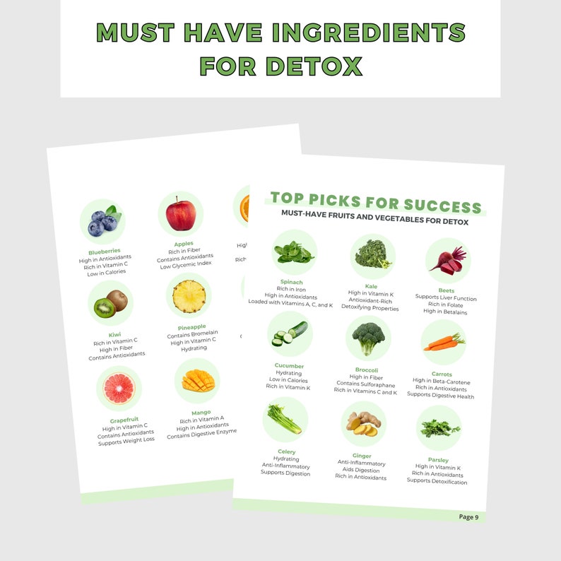 Editable Canva Template 3 Day Juice Detox Guide Diet Nutrition Cleanse ...