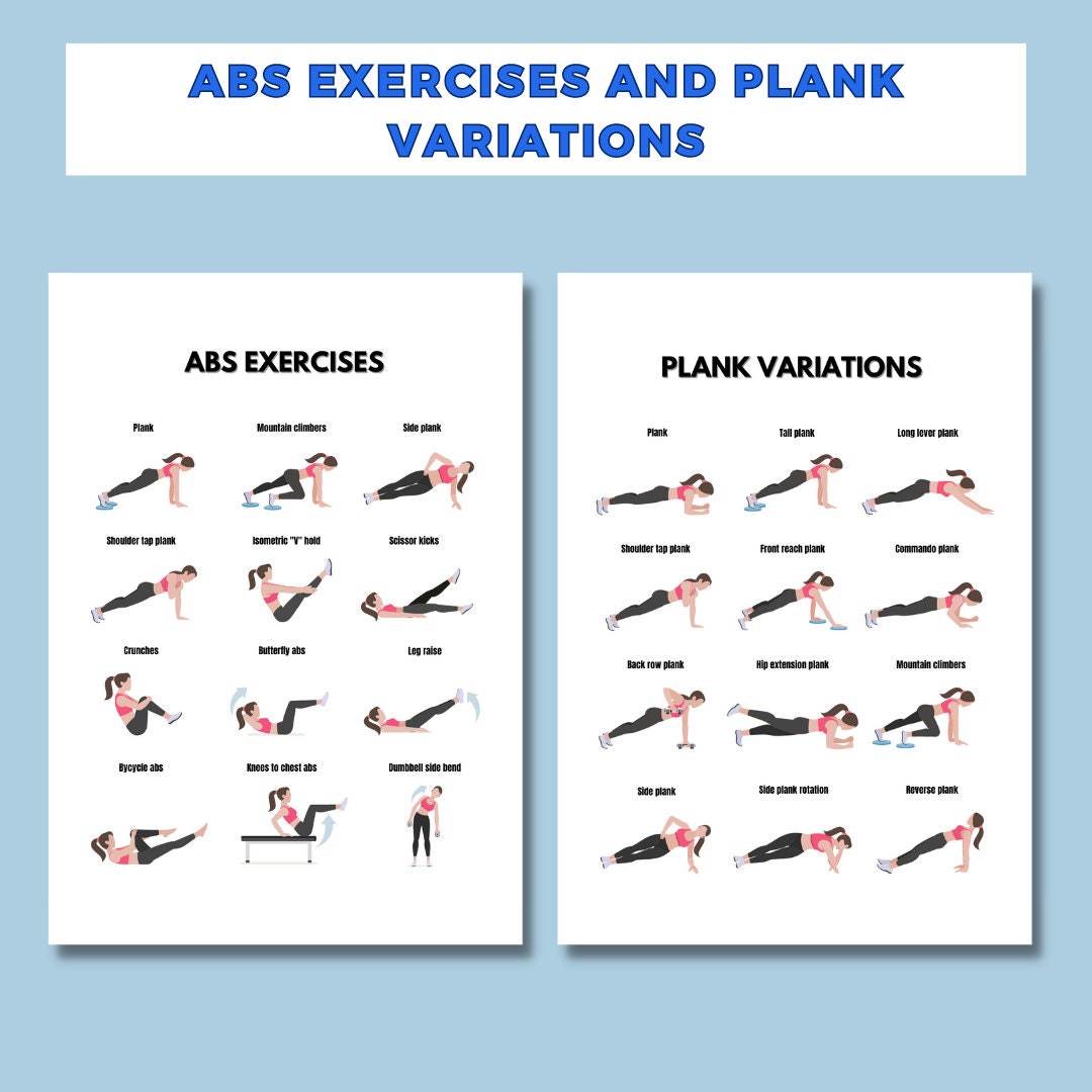 Editable Workout Exercise Cheat Sheet A4 Instagram and - Etsy Australia