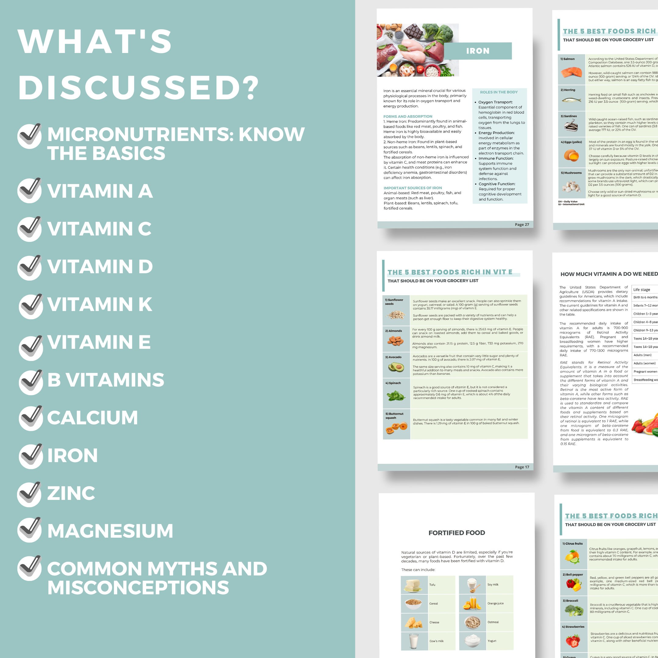 Editable Canva Micronutrients Guide Template Essential Vitamins ...