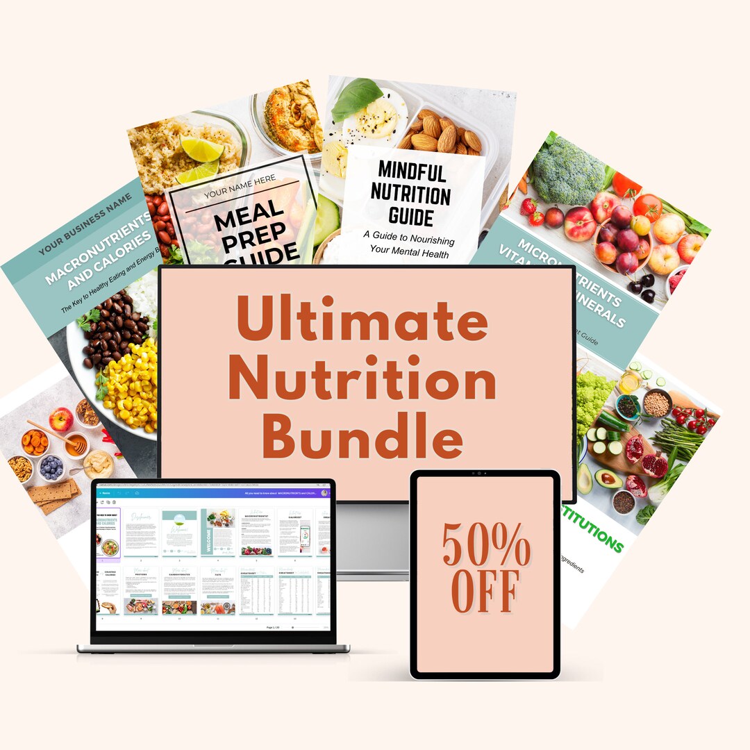 Editable Canva Ultimate Nutrition Bundle Templates Macronutrients ...