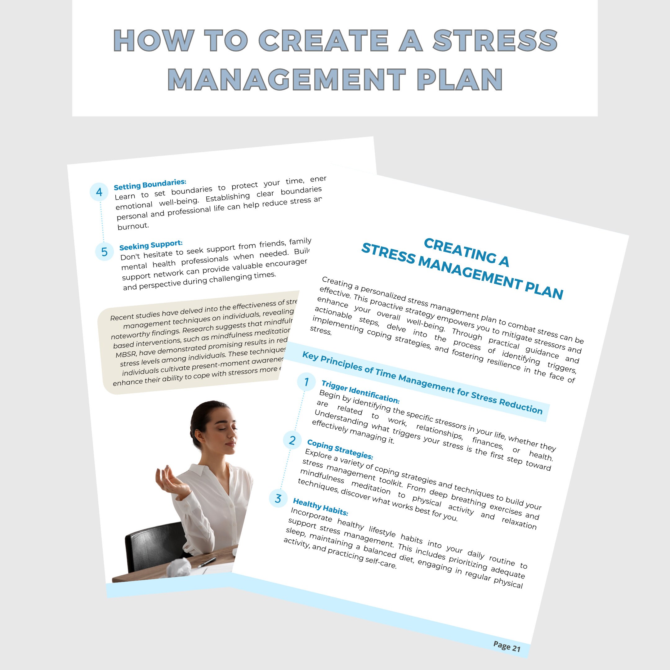 Editable Canva Stress Management Guide Template Health Coach ...