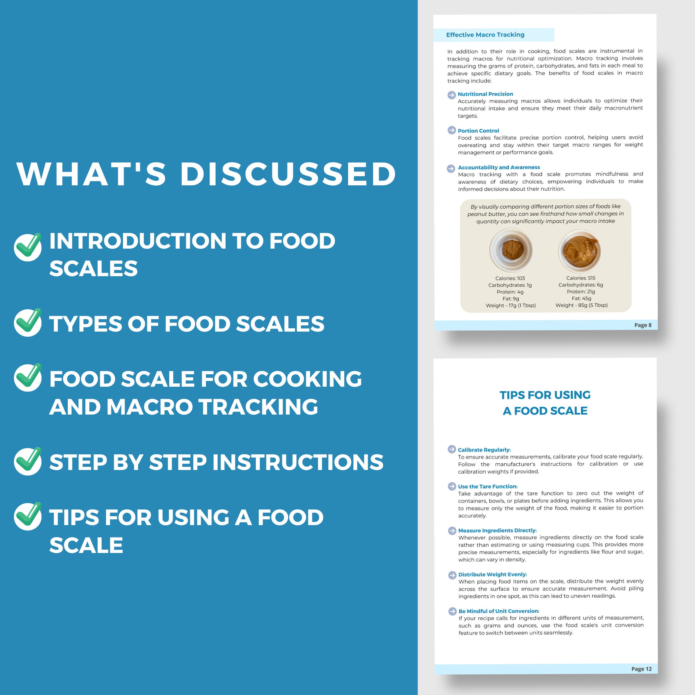 Editable Canva Food Scale Guide Template Food Weighing Portion Control ...