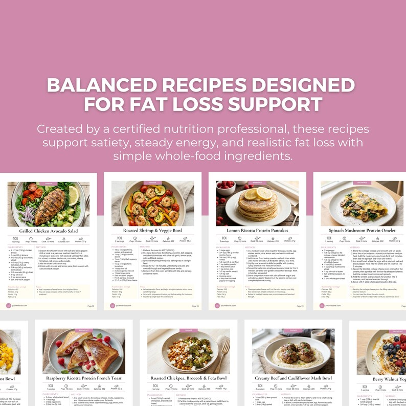 Fat Loss Program Canva Template 21 Day Meal Plan Workout and Health ...
