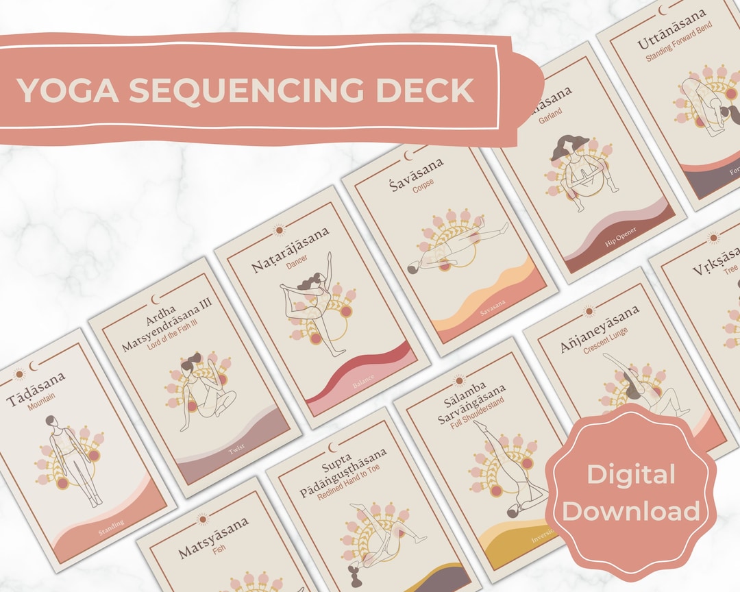 YOGA SEQUENCE CARDS. Yoga Sequencing Deck. Asana Cards. Yoga Flash ...