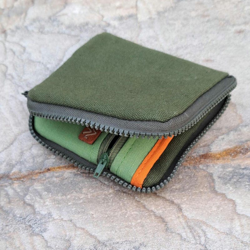 Wallet Waxed Canvas - Etsy UK
