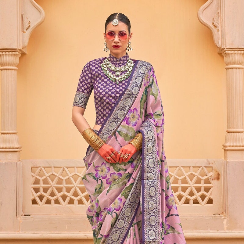 Flower Saree for Women - Etsy