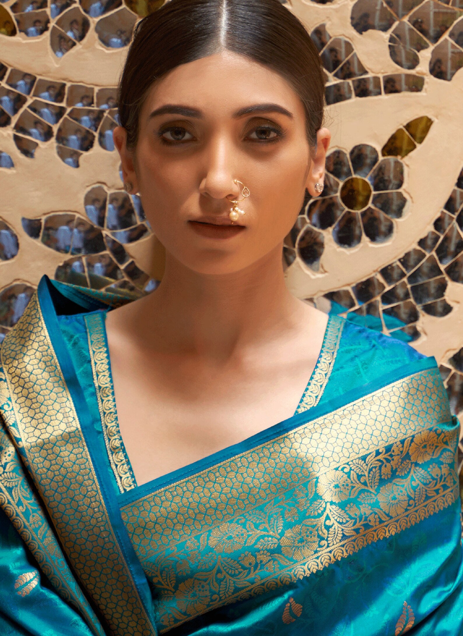Saree for Wedding Royal Princess Peacock Blue Kanjivaram Silk - Etsy
