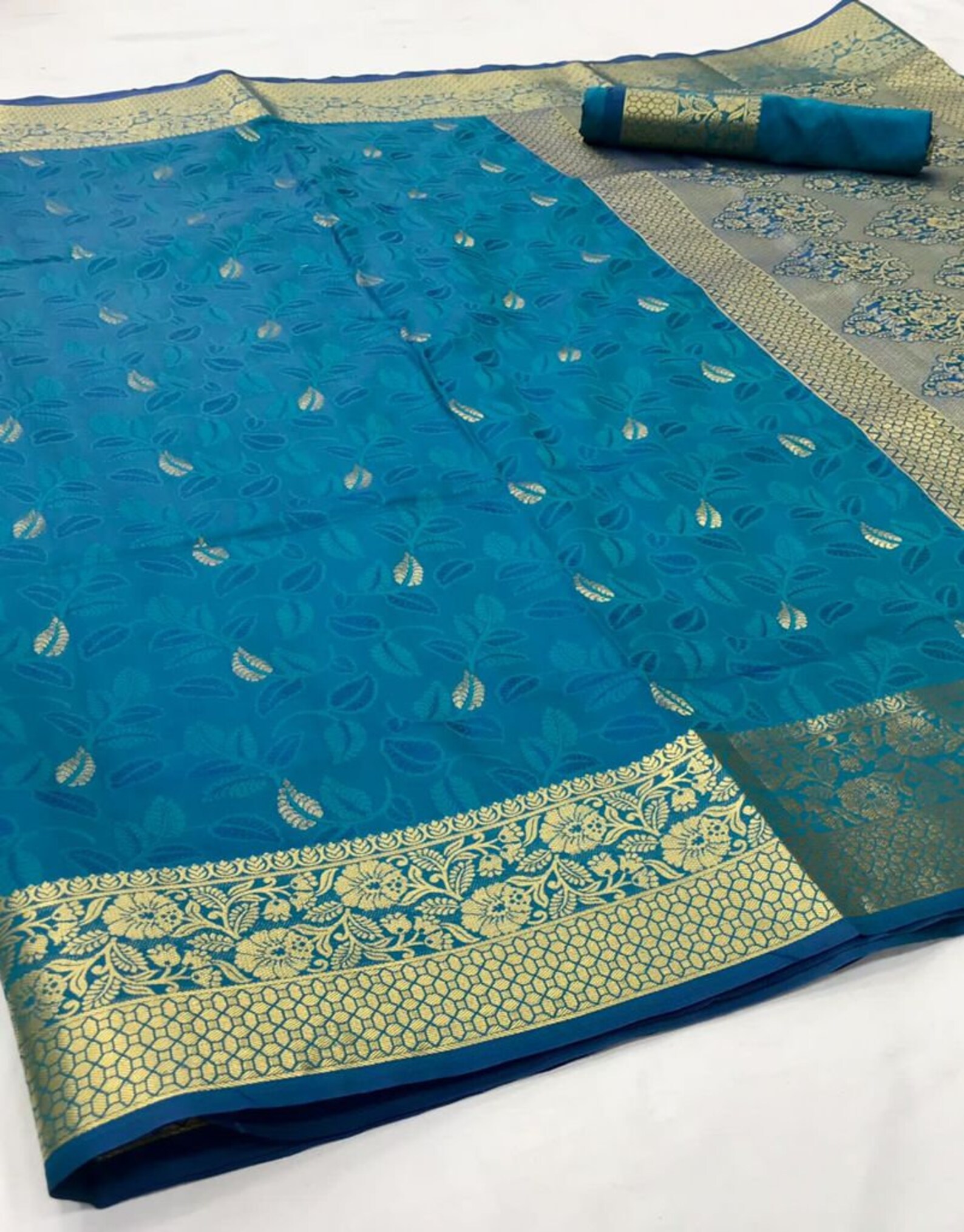 Saree for Wedding Royal Princess Peacock Blue Kanjivaram Silk - Etsy