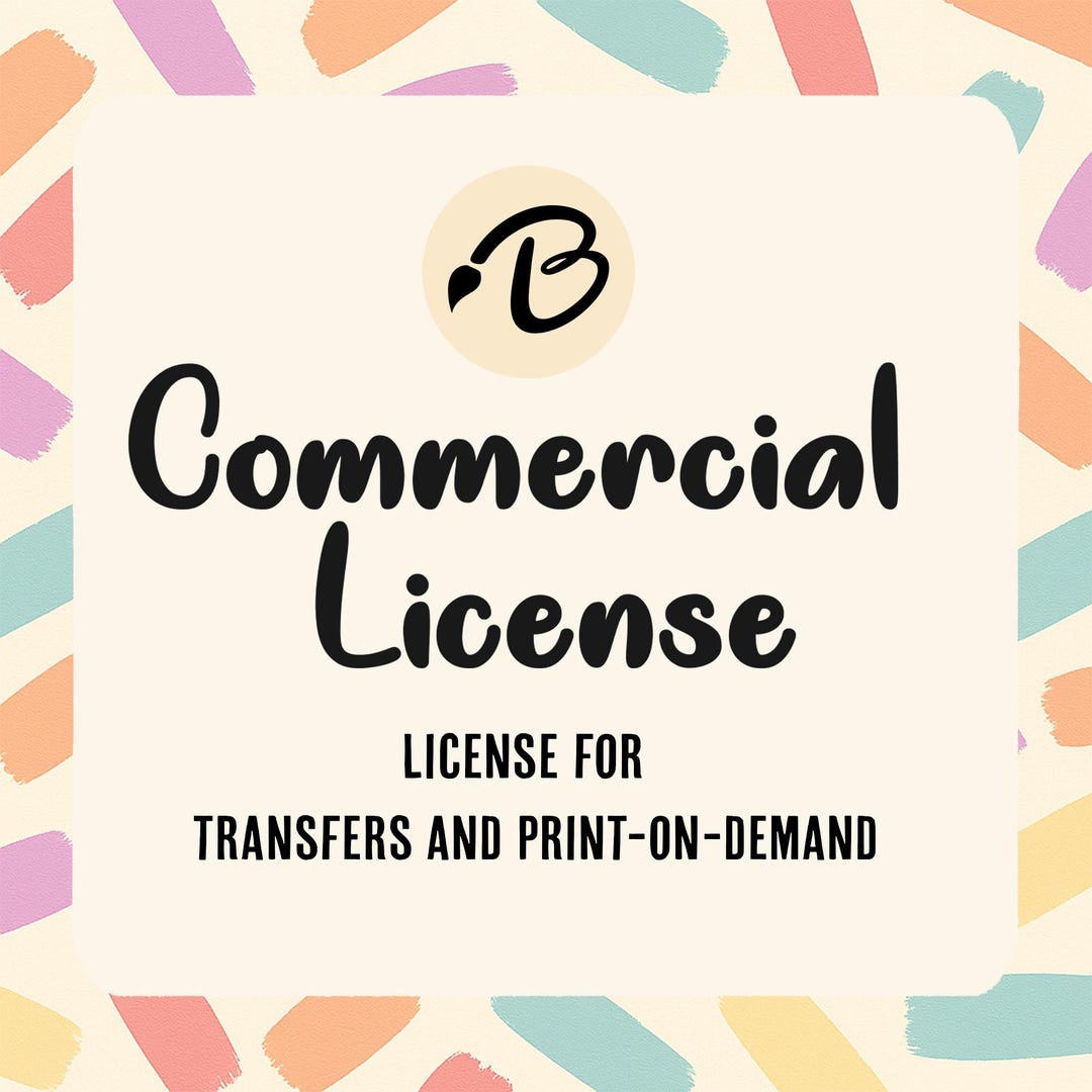 Commercial Use License for a One-time Purchase for Print on Demand and ...