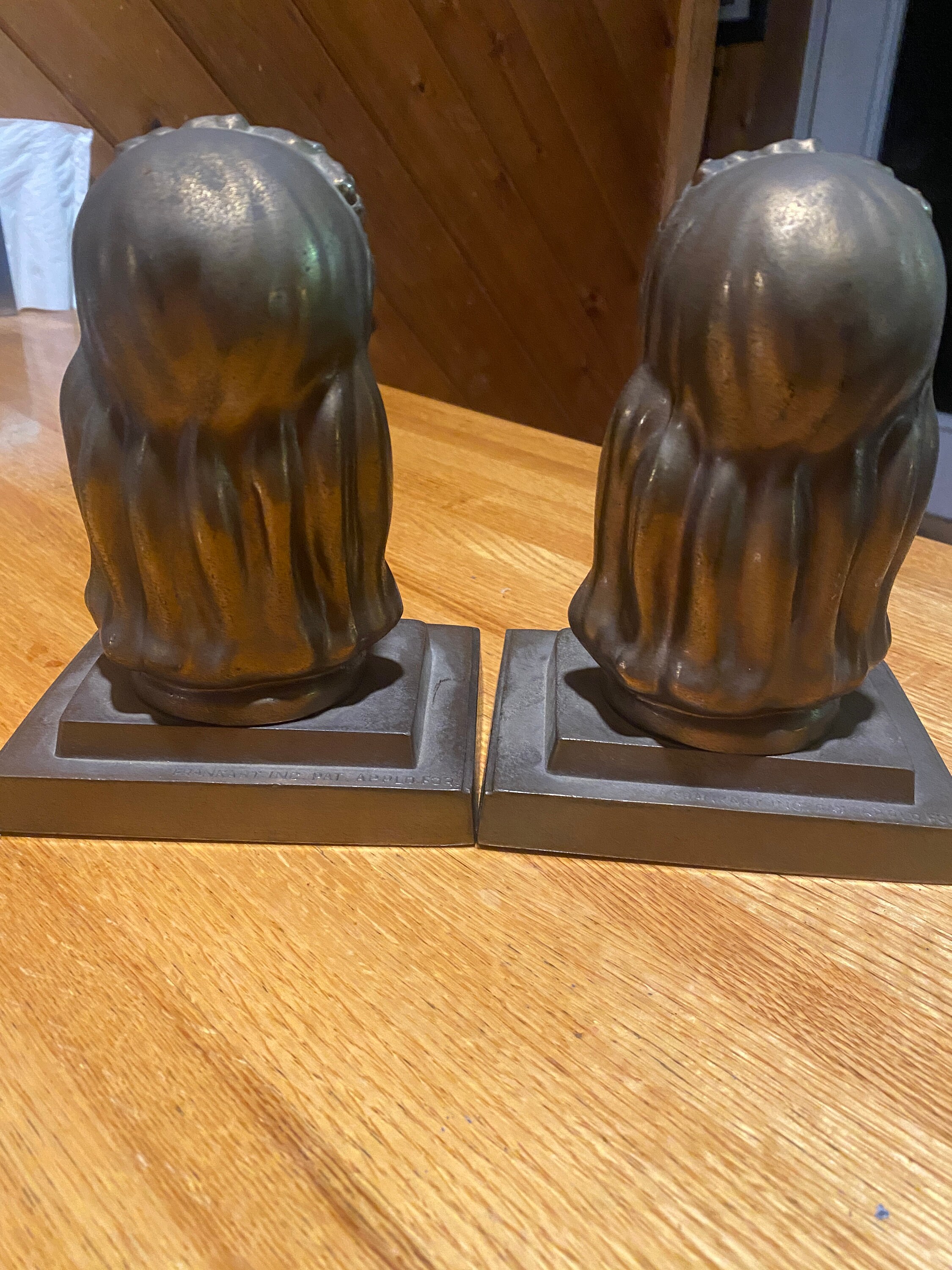 Vintage Frankart Inc Sculptural Head Bookends Art Deco - Etsy