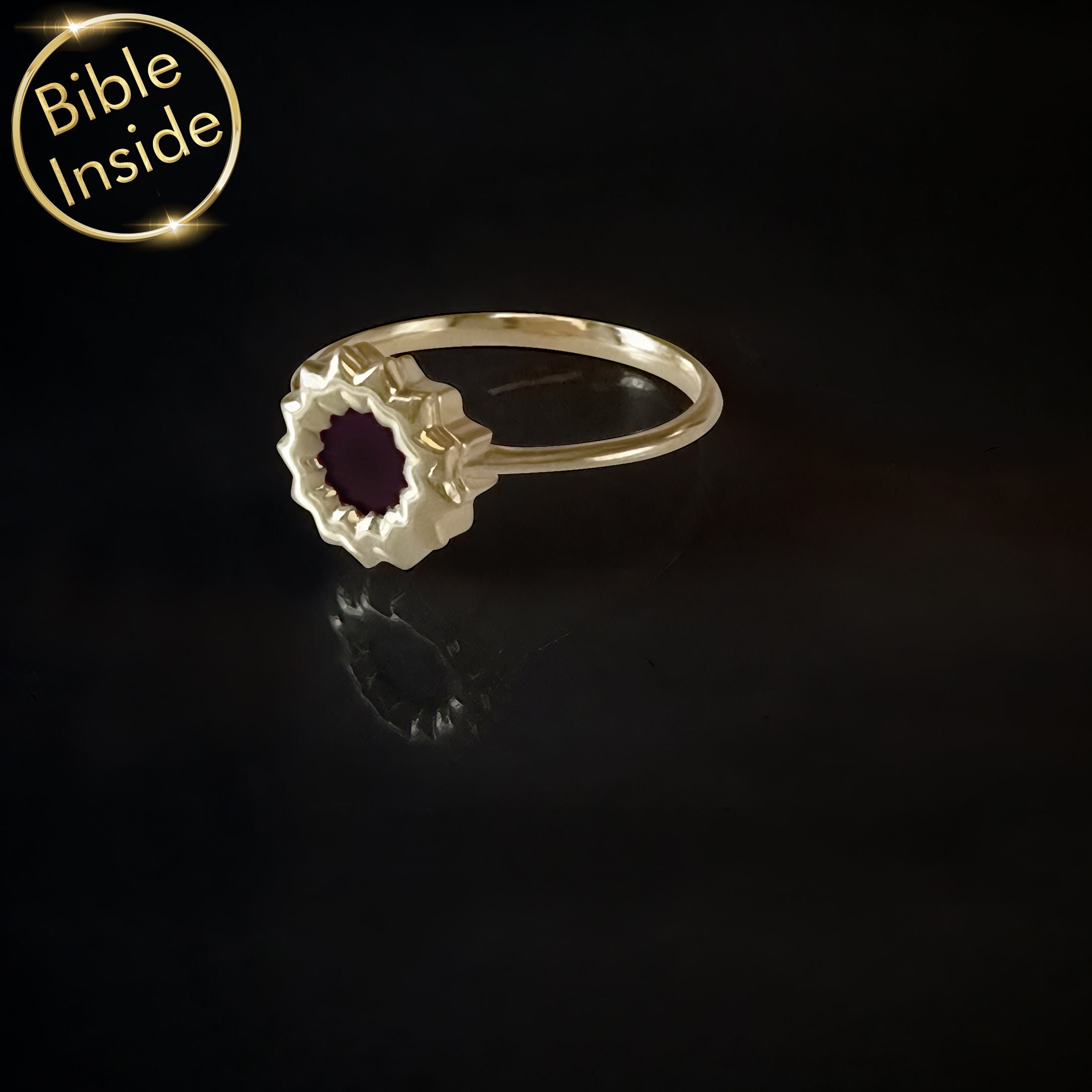 Bible Verse Ring, 925 Silver Flower Ring, Nano Bible Ring, New ...